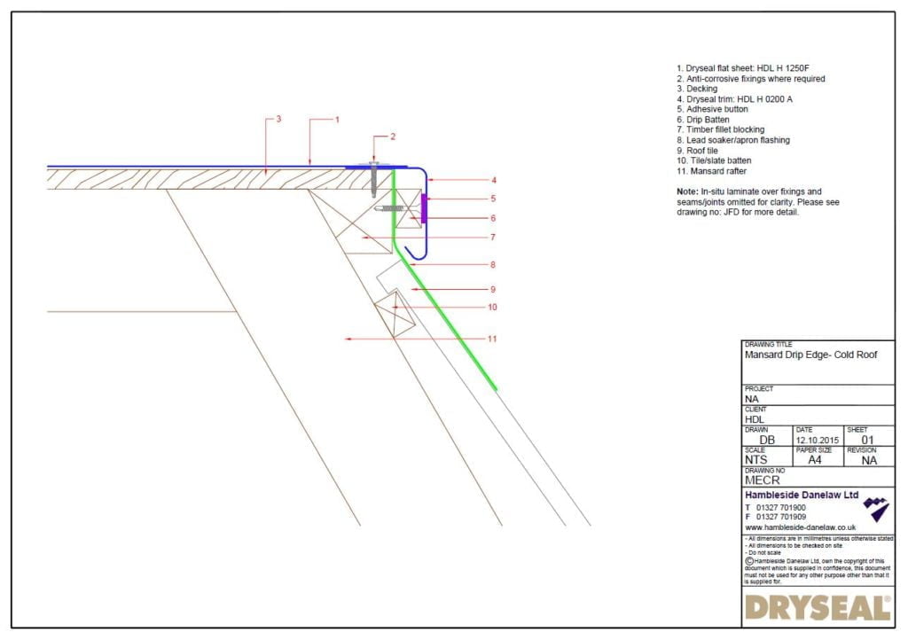 Trims and detailing. Dryseal roofing specifications & downloads.